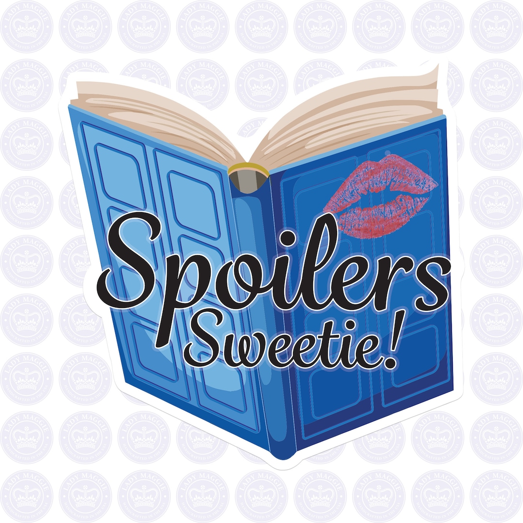 Spoilers Doctor Who Decal - Dr Who River Song Spoilers Book Decal ...