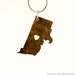 Rhode Island Wooden Keychain RI State Keychain Wooden - Etsy