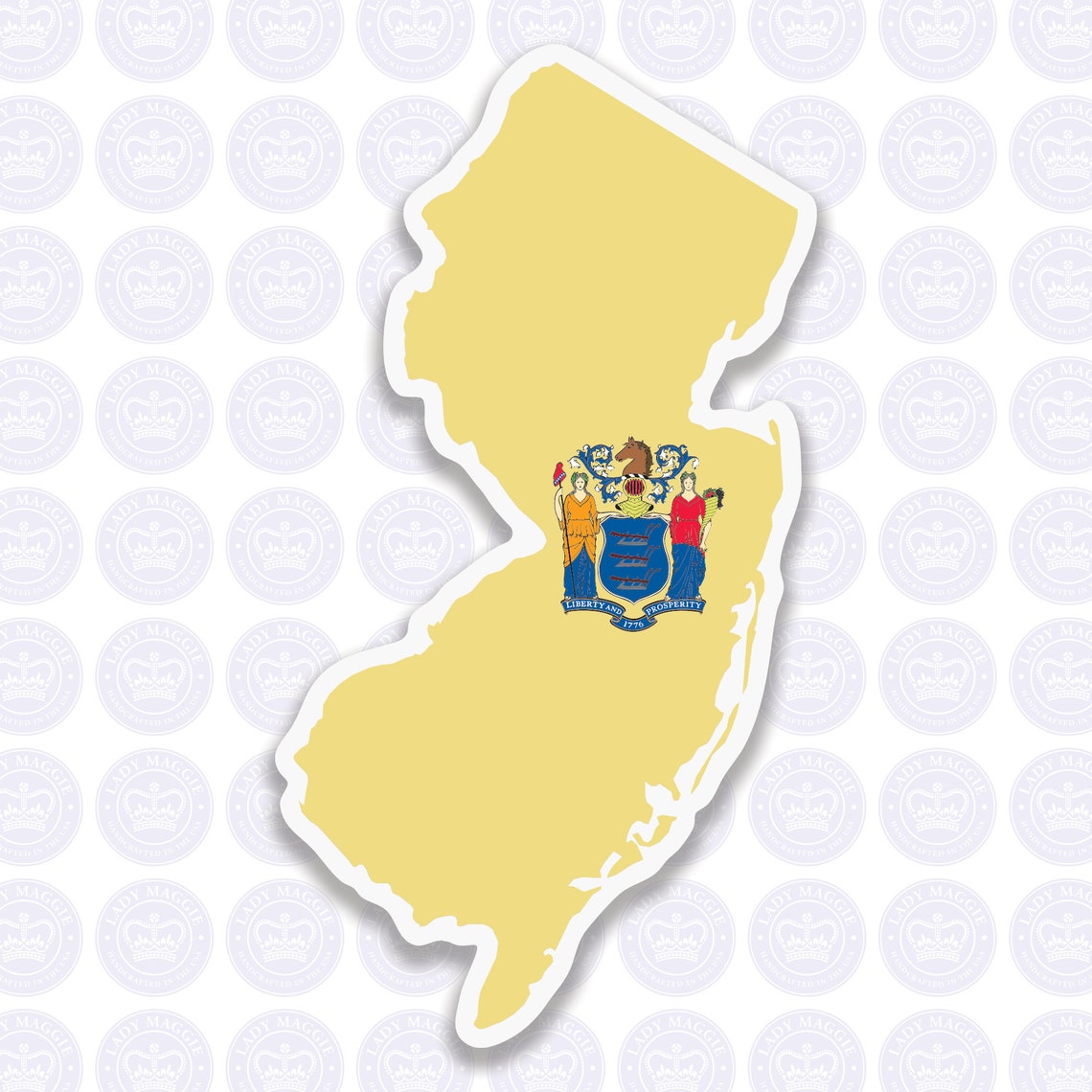 New Jersey Decal NJ State Flag Decal New Jersey State - Etsy