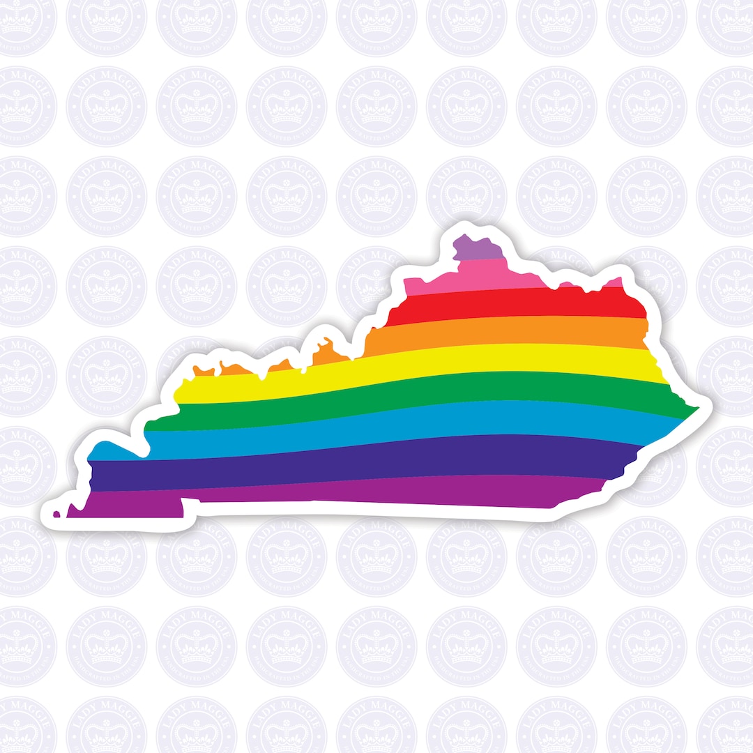 Kentucky Rainbow Flag Decal - KY State LGBTQ Flag Decal - Kentucky ...