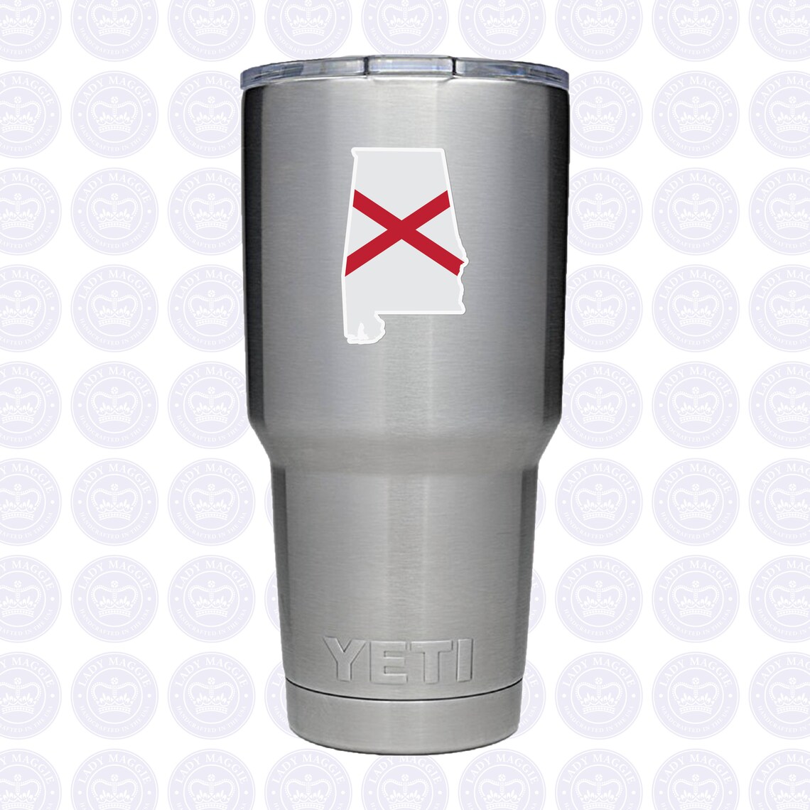 Alabama Decal AL State Flag Decal Alabama State Bumper | Etsy