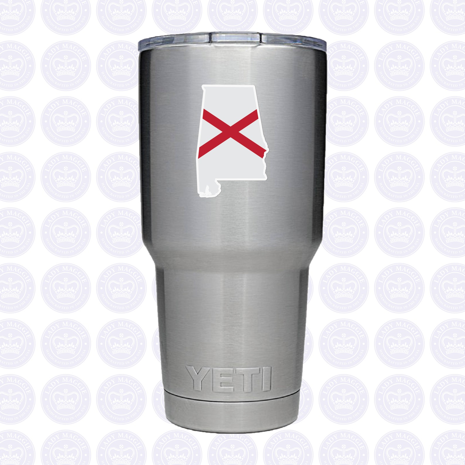 Alabama Decal AL State Flag Decal Alabama State Bumper | Etsy