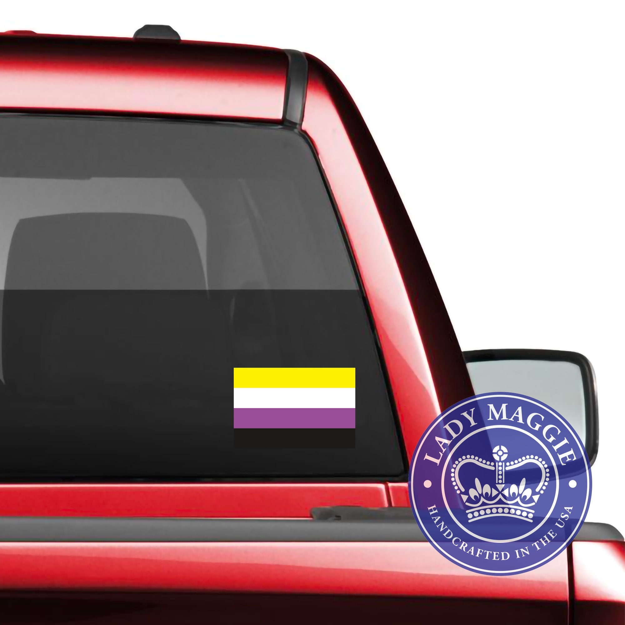 Non Binary Pride Flag Decal Non Binary Sticker Enby Pride - Etsy UK