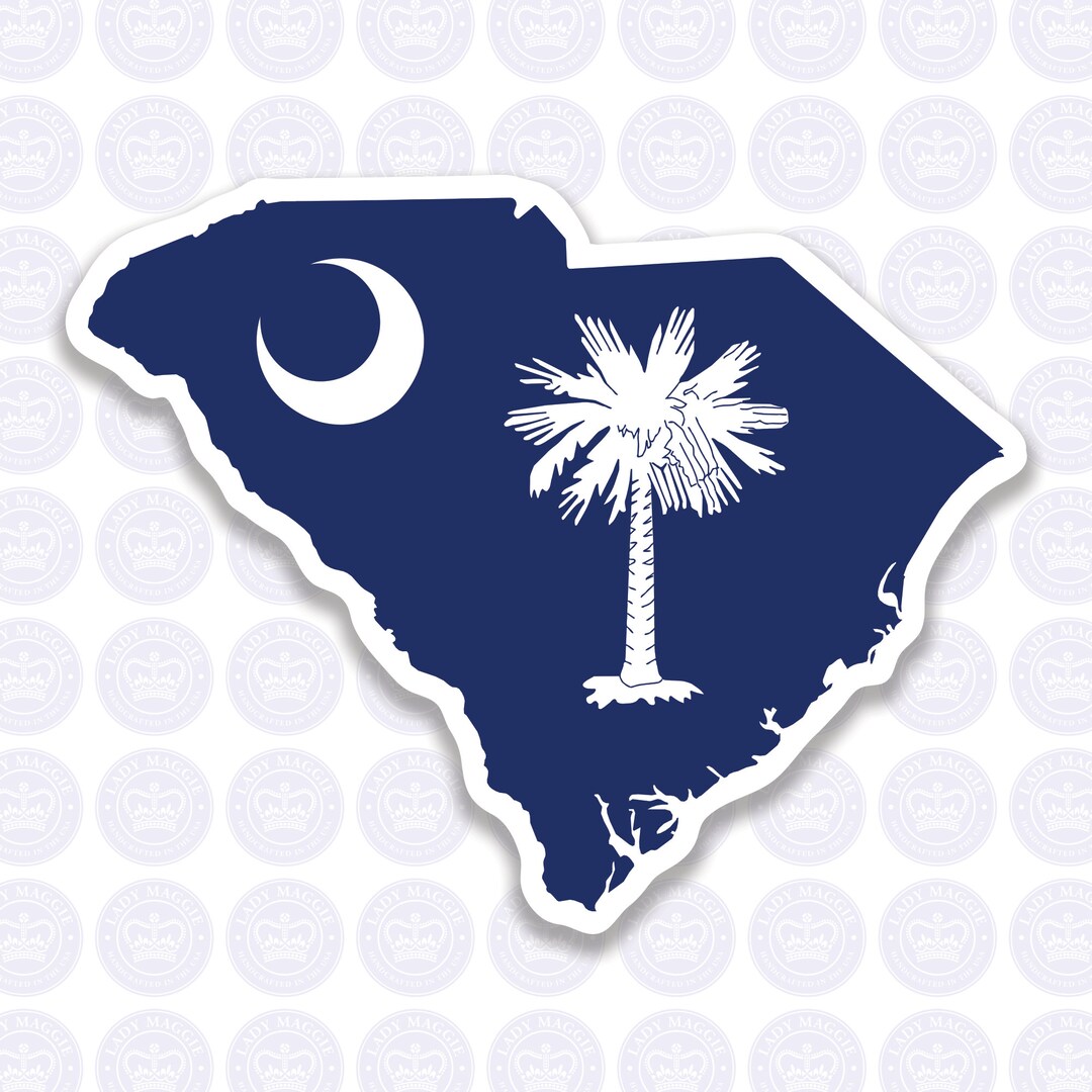 South Carolina Decal - SC State Flag Decal - South Carolina State ...