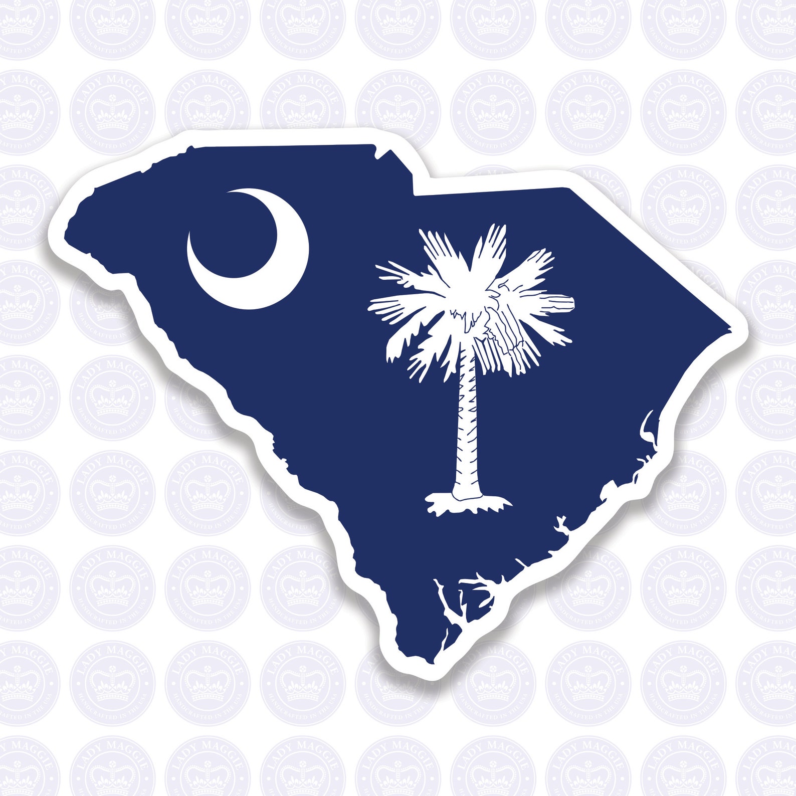 South Carolina Decal SC State Flag Decal South Carolina - Etsy
