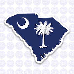 South Carolina Decal SC State Flag Decal South Carolina State Bumper ...