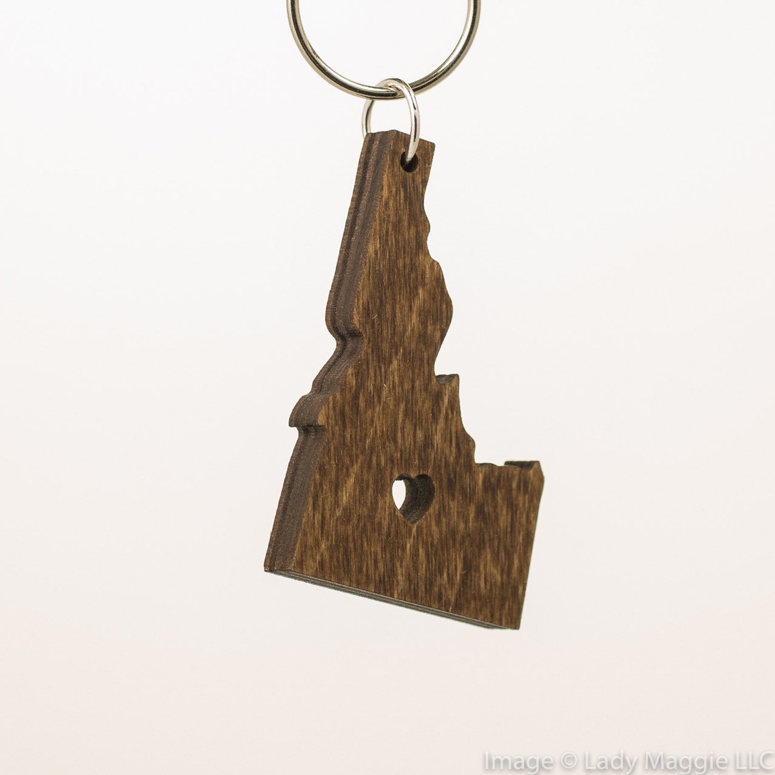 Idaho Wooden Keychain ID State Keychain Wooden Idaho - Etsy