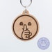Shush Face Emoji Keychain Shh Emoji Shushing Face Emoji - Etsy