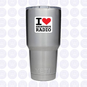 I Love Shortwave Radio Decal Amateur Radio Decal - Bumper Sticker Radio ...