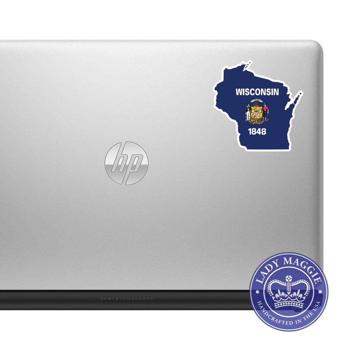 Wisconsin Decal WI State Flag Decal Wisconsin State Bumper - Etsy