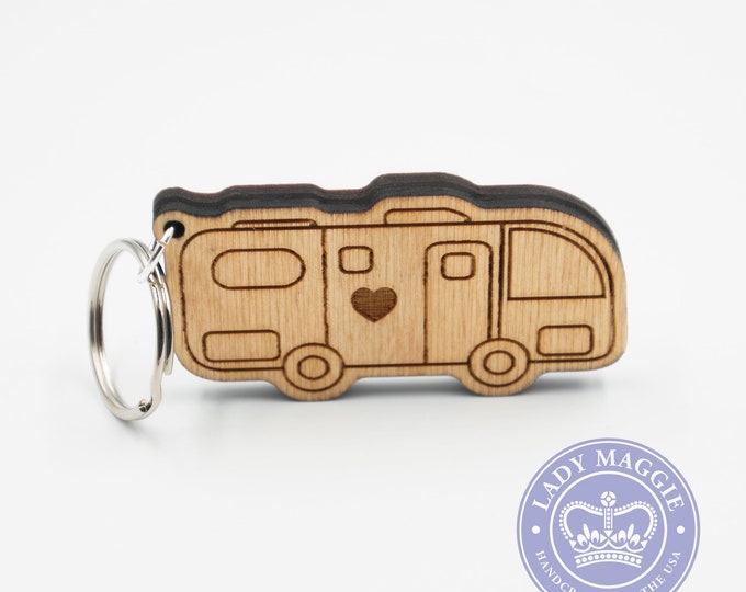 RV Camper Keychain Motorhome Camper Charm Camping Keychain | Etsy