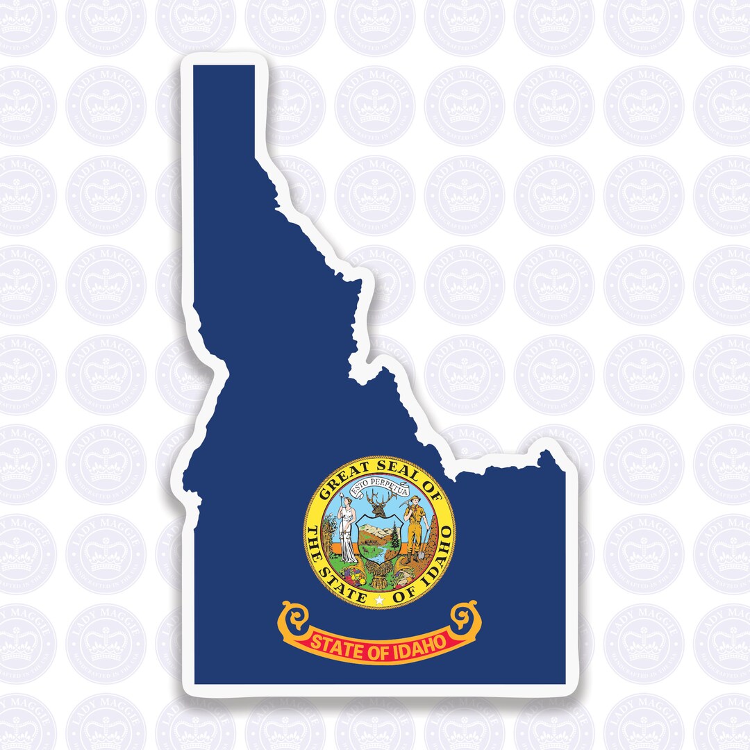 Idaho Decal - ID State Flag Decal - Idaho State Bumper Sticker - State ...