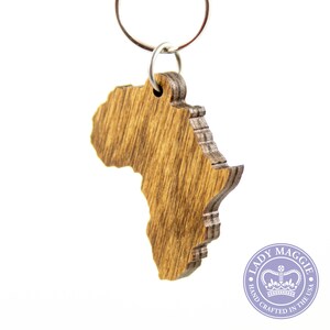 Africa Keychain | Africa Wooden Charm | African Keyring | Custom ...