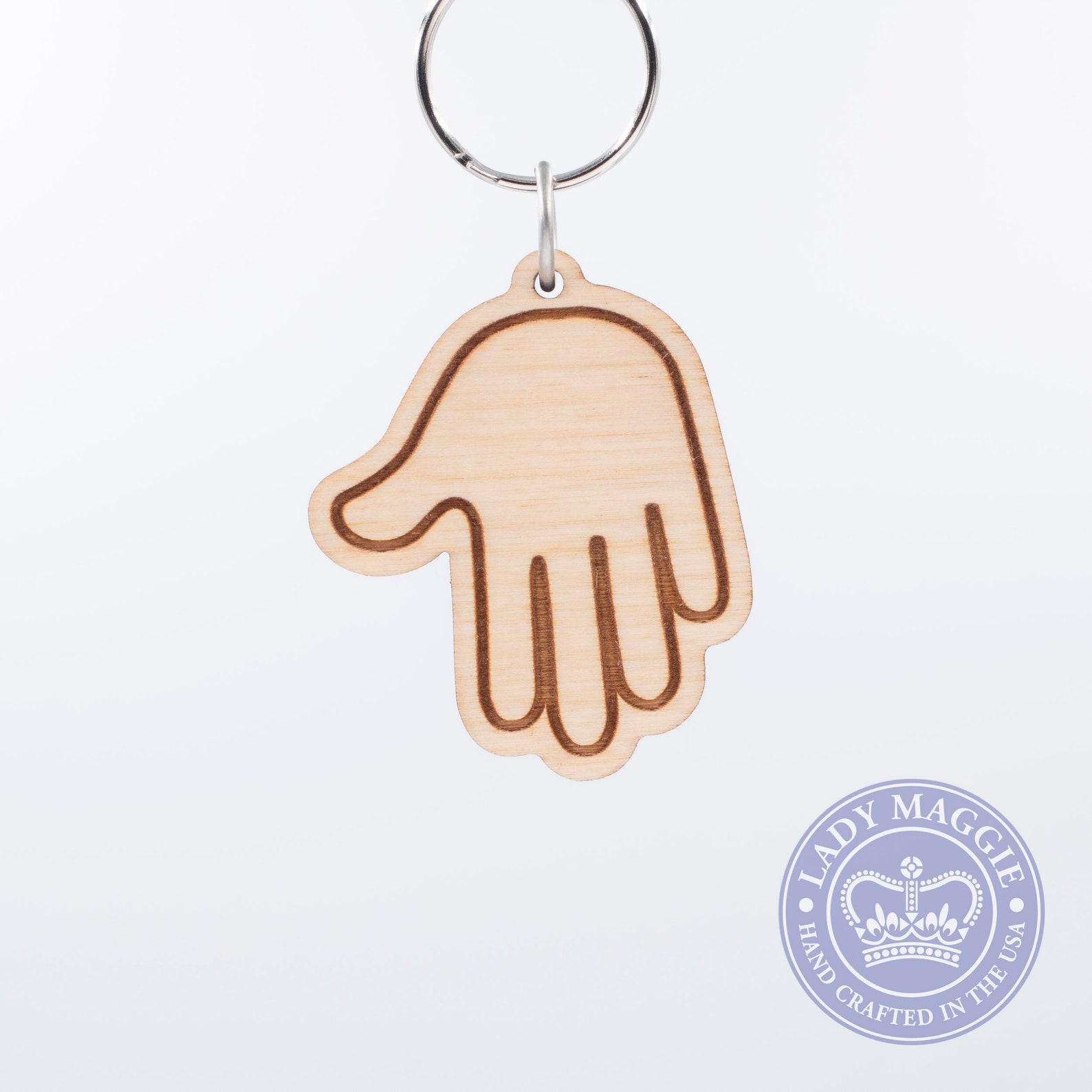 Raised Hand Emoji Keychain Waiving Hand Emoji Key Ring | Etsy