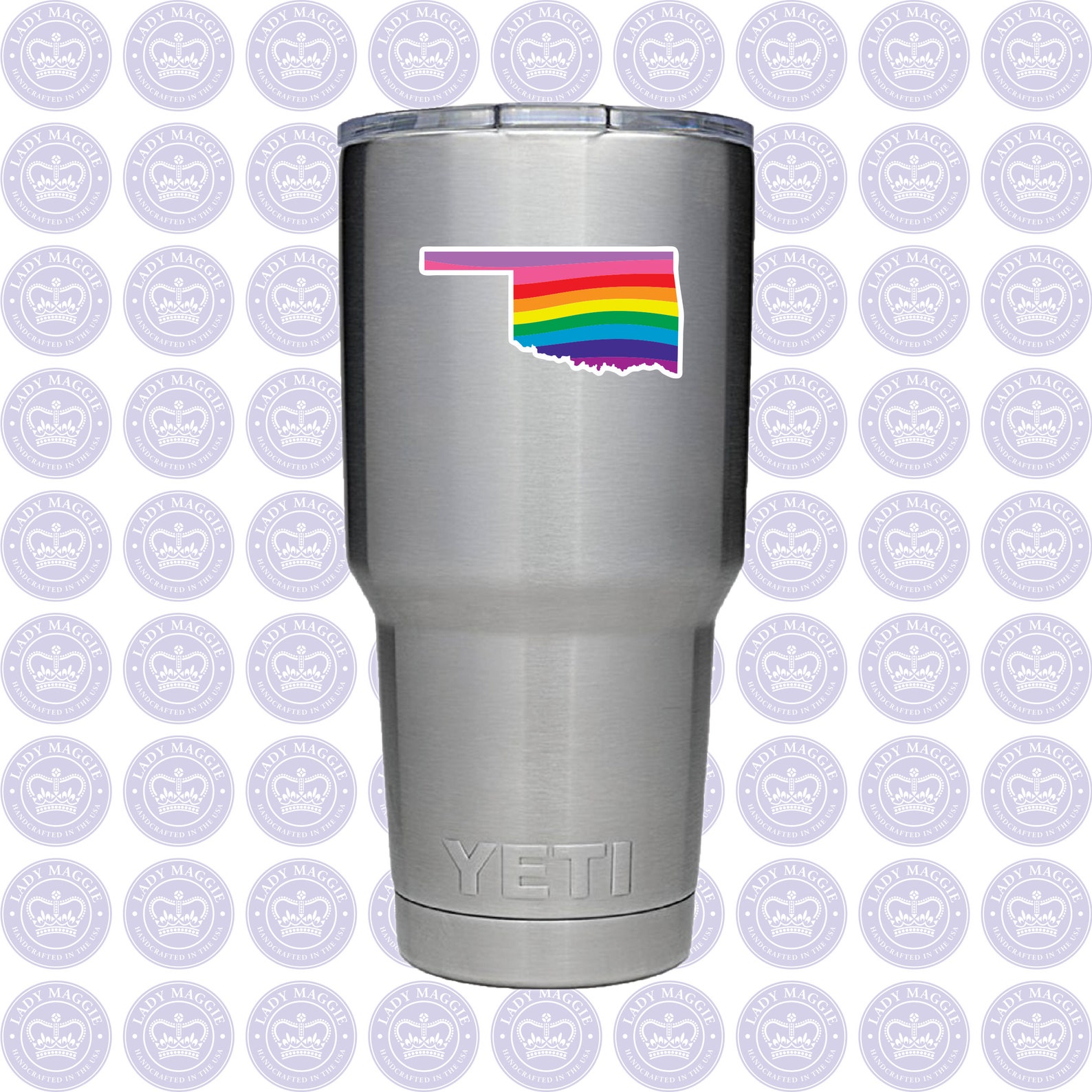 Oklahoma Rainbow Flag Decal OK State LGBTQ Decal Oklahoma - Etsy