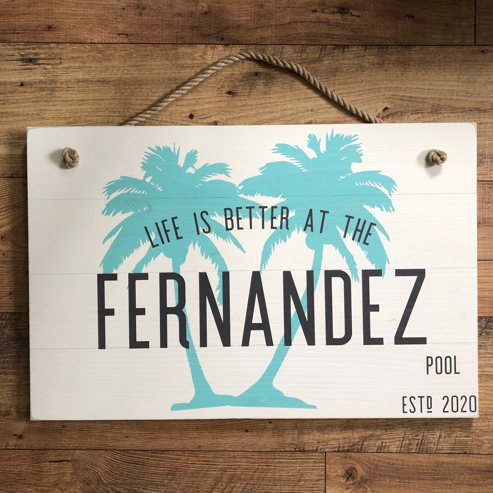 La vida personalizada es mejor en el cartel de madera de la | Etsy