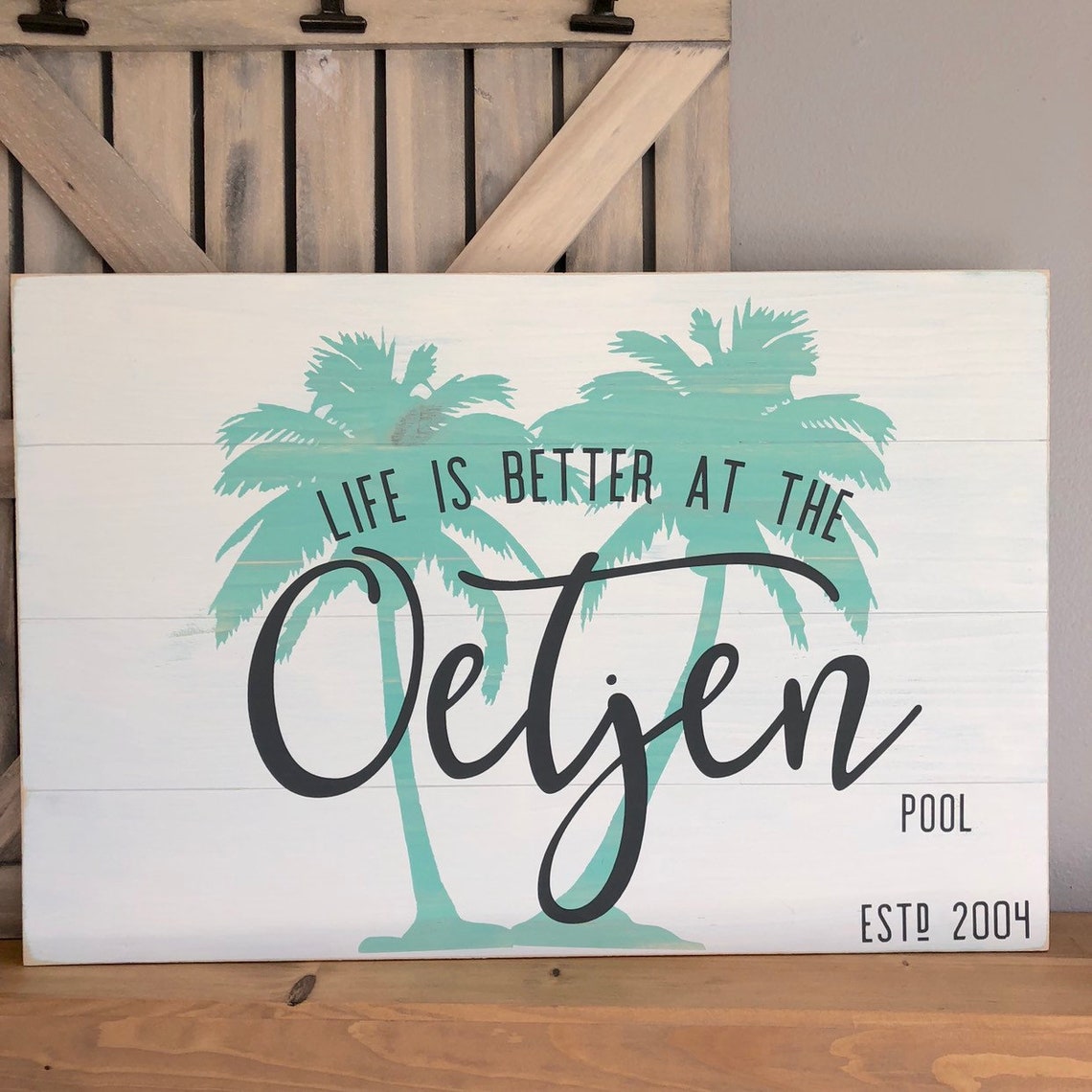 Life is Better at the Pool Sign / Large Custom Pool Sign / - Etsy