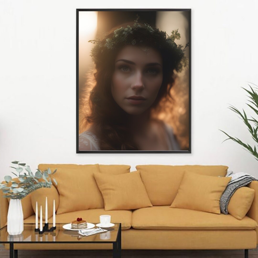 Fantasy Fairy Goddess Digital Art Print, Wall Art, AI Generated, AI Art ...