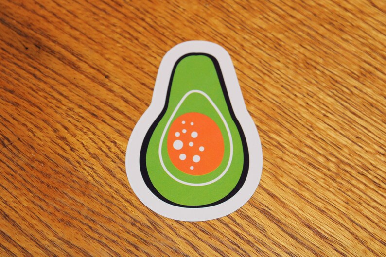 Avocado Lover Sticker Cute Fruit Design Fun Aesthetic Decal for Laptop ...