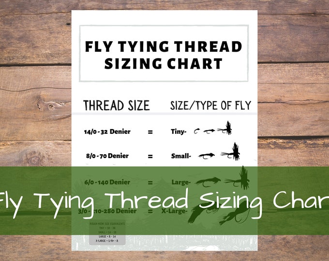 Printable Fly Tying Thread Sizing Chart/cheat Sheet Poster Wall Art ...