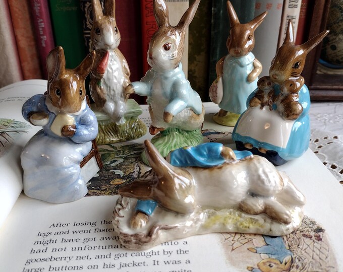 Pick One Vintage Beatrix Potter Figurine Peter Rabbit Fierce Bad Mrs ...