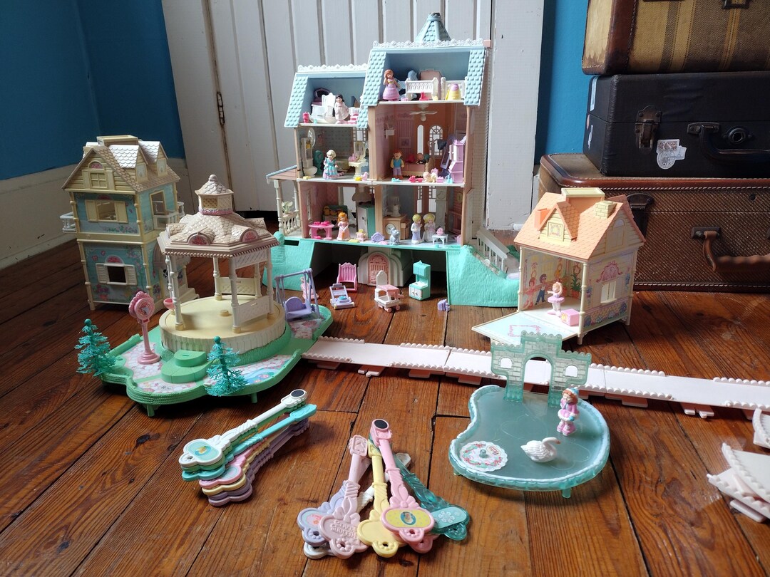 As is Vintage 80s Huge Precious Places Magic Key Mansion Dollhouse Lot ...
