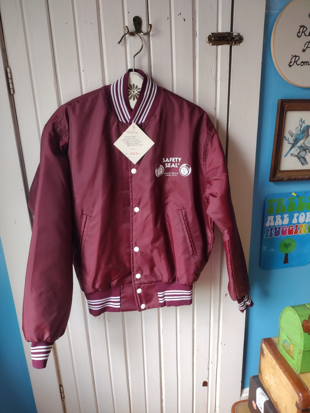 New Old Stock 70s Windbreaker Safety Seal - Etsy