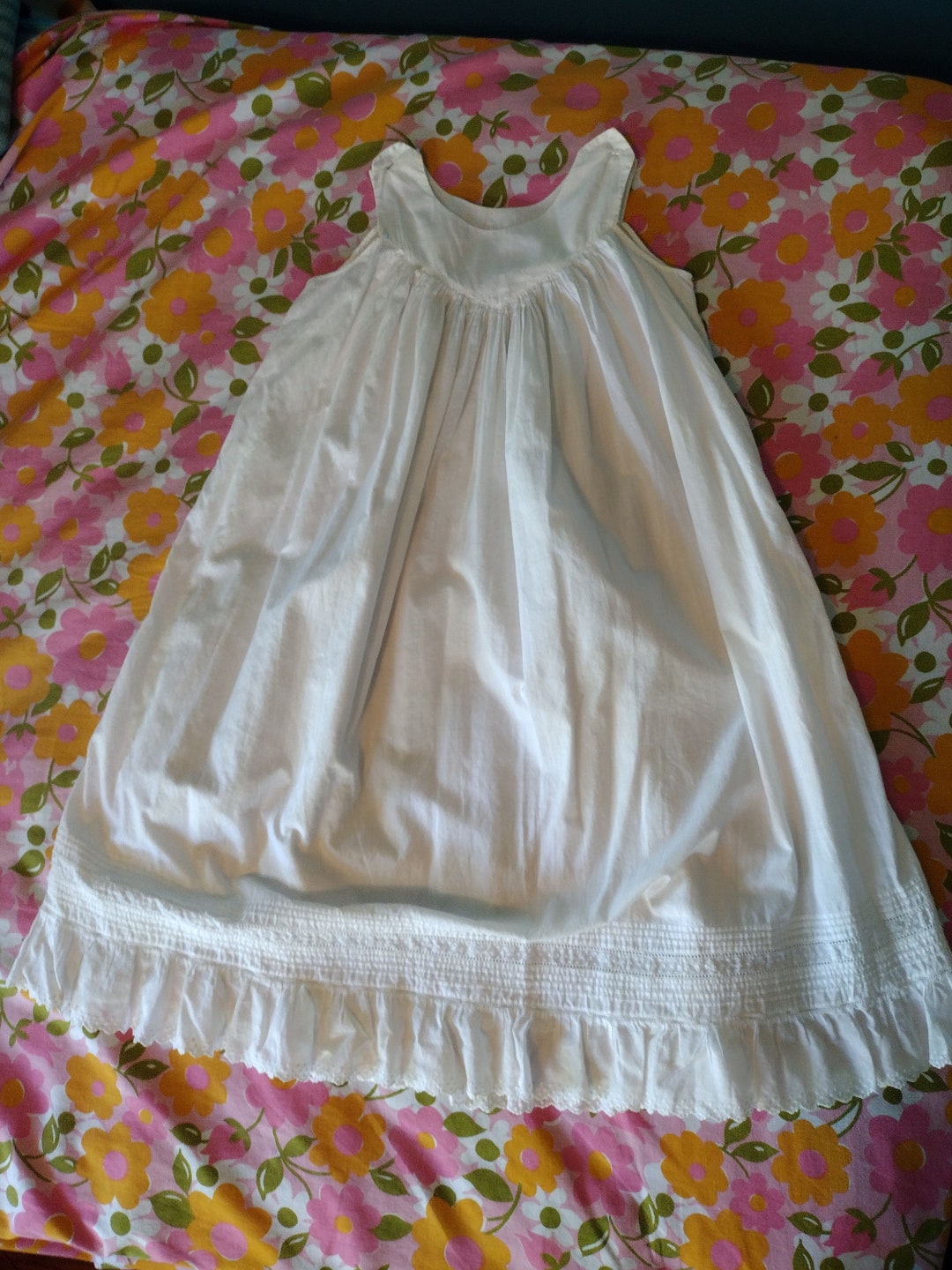 Antique Children's Cotton Slip Pinafore Dress Sleeveless Full - Etsy