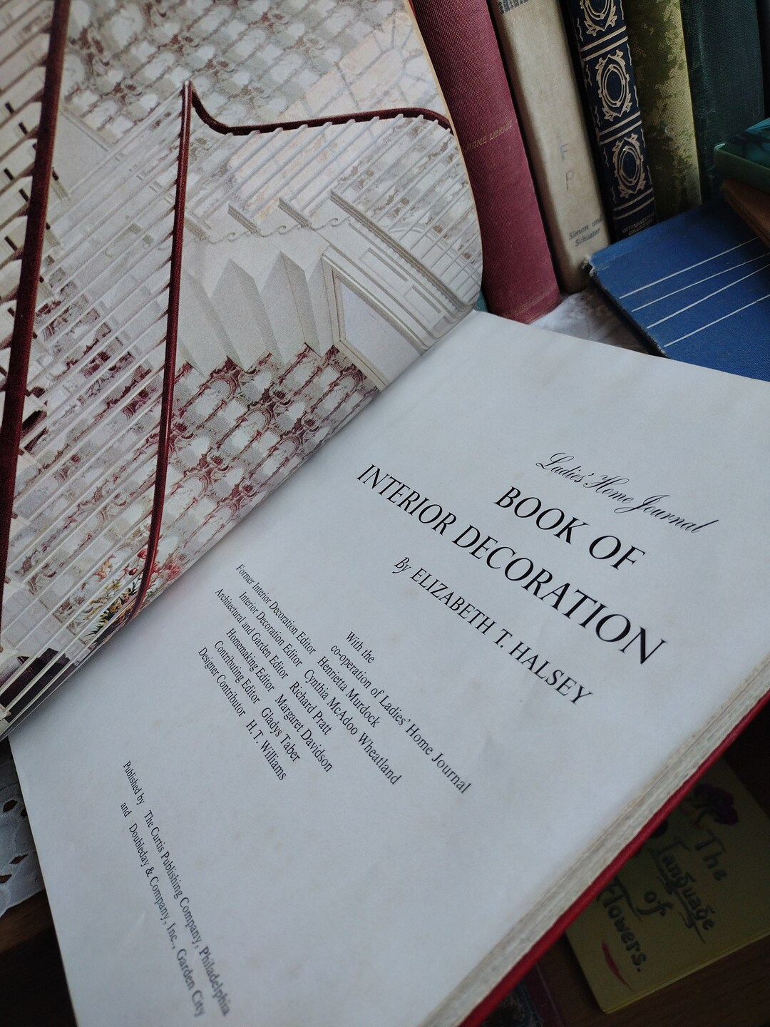 Vintage Book of Interior Decorating Hardcover Red Oak Leaf - Etsy
