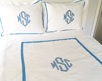 Monogrammed Bedding | Etsy
