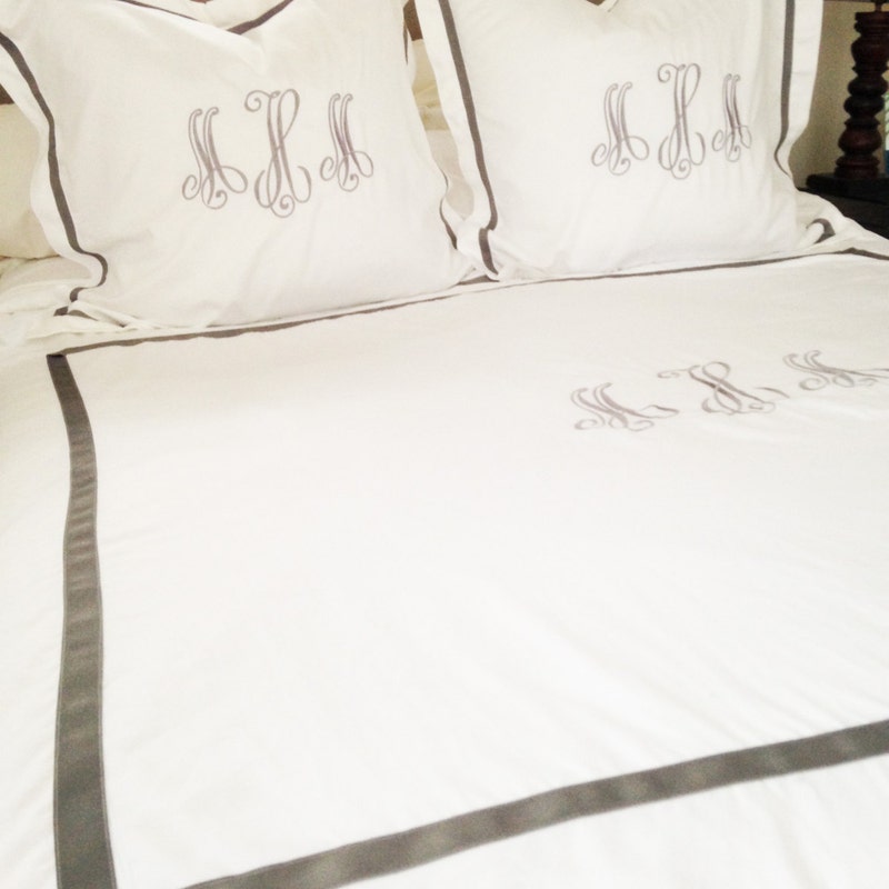 Monogram Bedding - Etsy