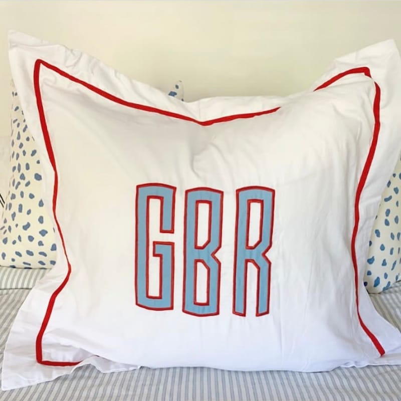 Shams Euro Monogram - Etsy