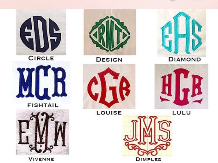 Monogram Applique Sheet Set with Ribbon Trim / Monogram | Etsy