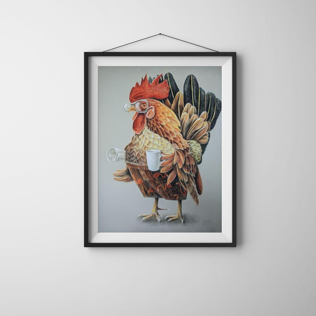 Rooster Art |giclée Print - Etsy