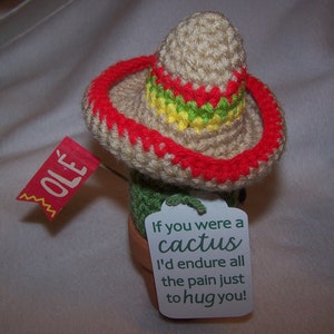 Carl the Cactus Happy Face AMIGURUMI Crochet, Cinco De Mayo ...