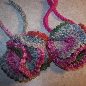 Luggage Tag Identifier Crocheted With Ties**backpacks**totes**sports ...