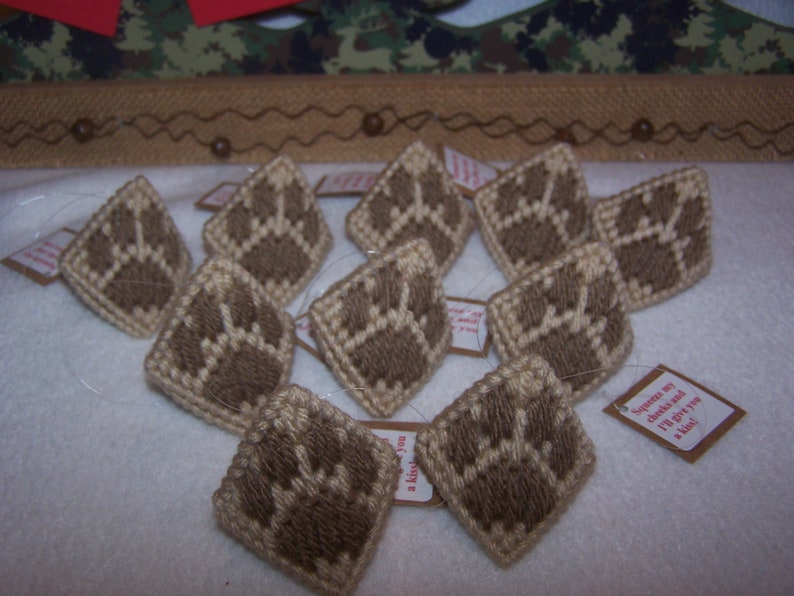 Puppy Dog Paw Print Handmade Ornament/ Gift Tag "squeeze My Cheeks ...