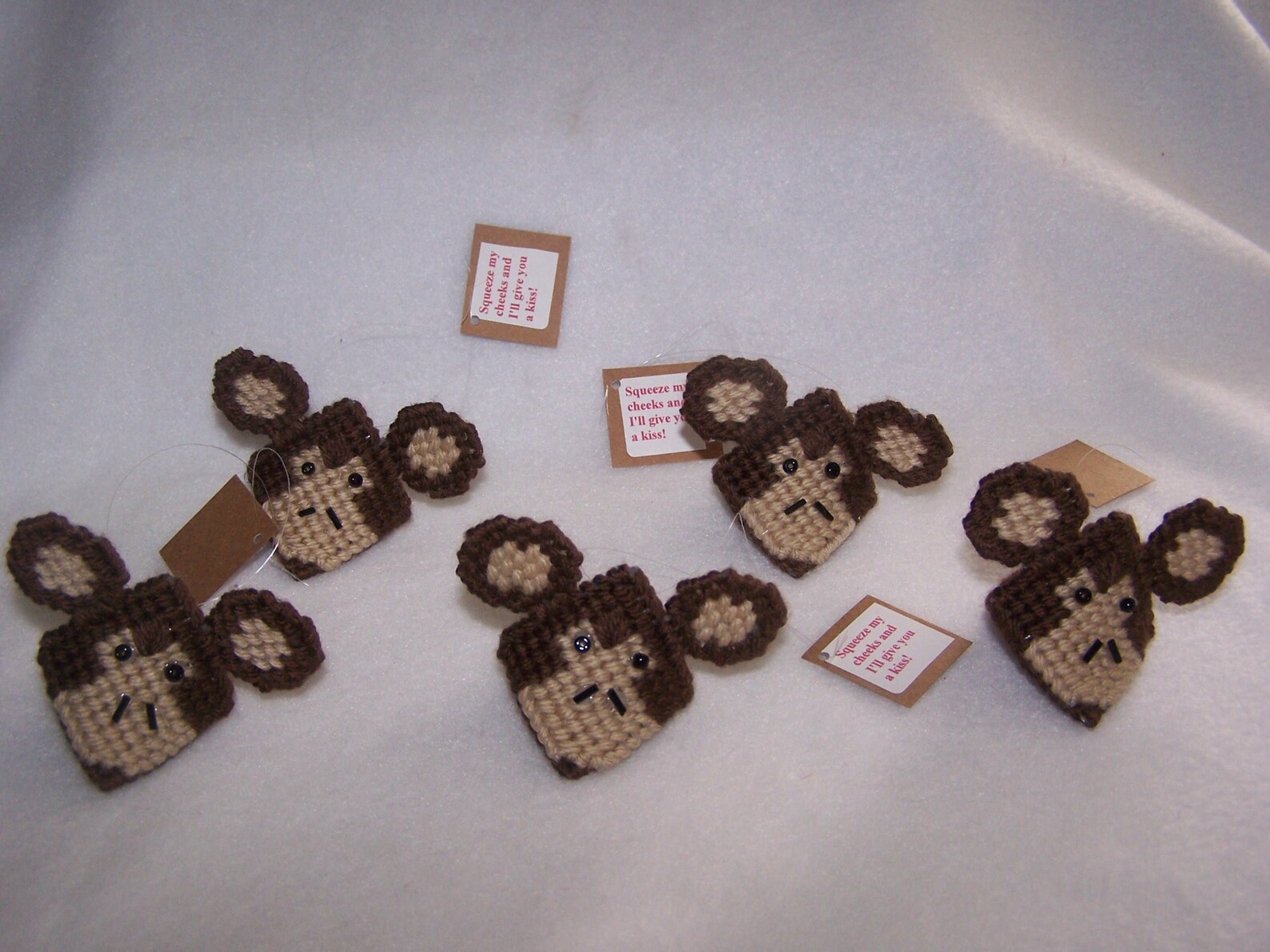 Monkey Handmade Ornament/ Gift Tag squeeze My - Etsy