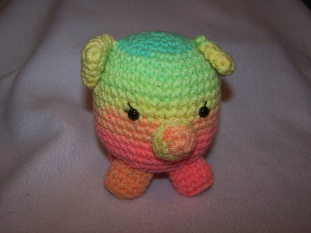 Retro Piglet (pig, Piggy) AMIGURUMI Crochet, Plush Toy, Stuffed Toy ...
