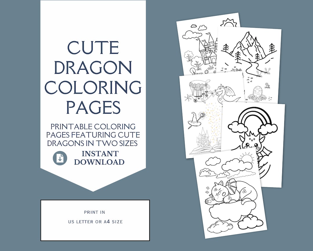 Cute Dragon Coloring Pages | Printable Cute Dragon Designs for Kids of ...