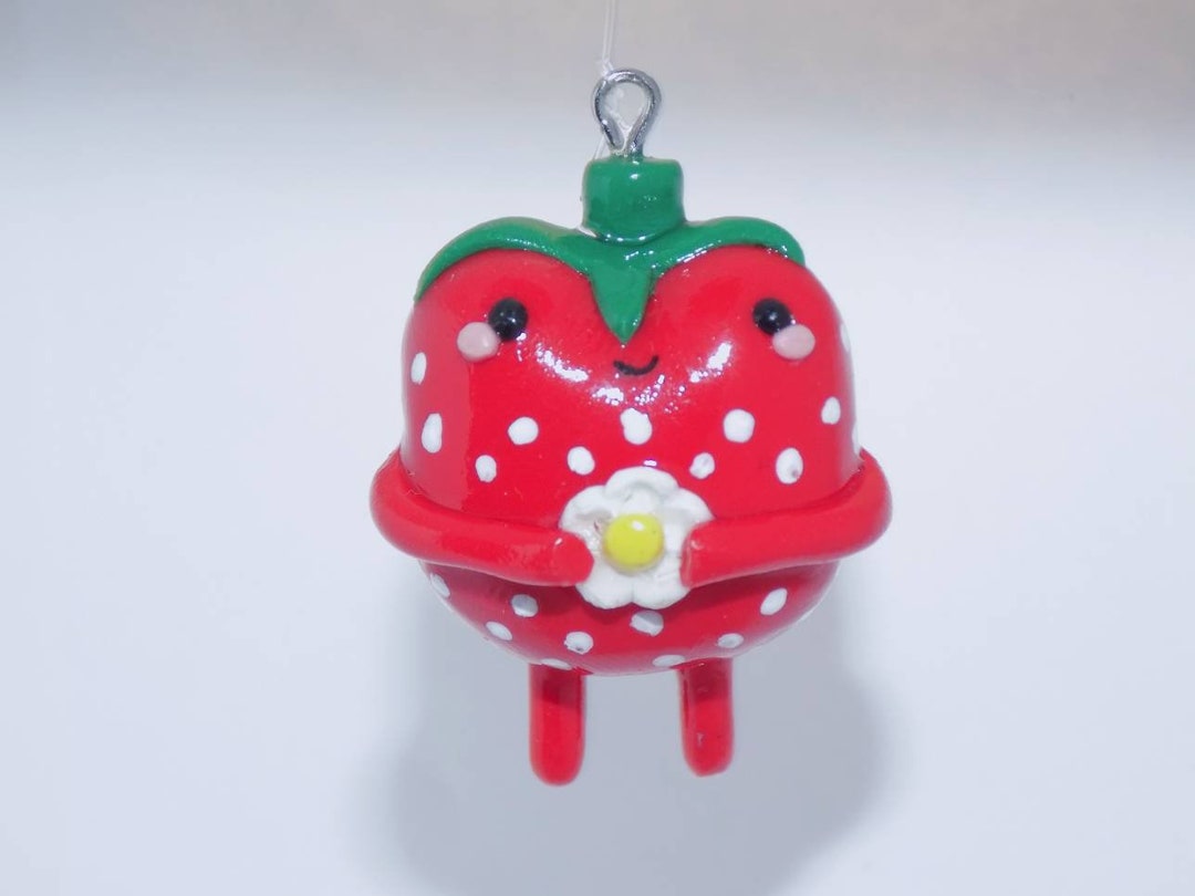 Cute Strawberry Frog || Polymer Clay Charms || Stitch Marker ...