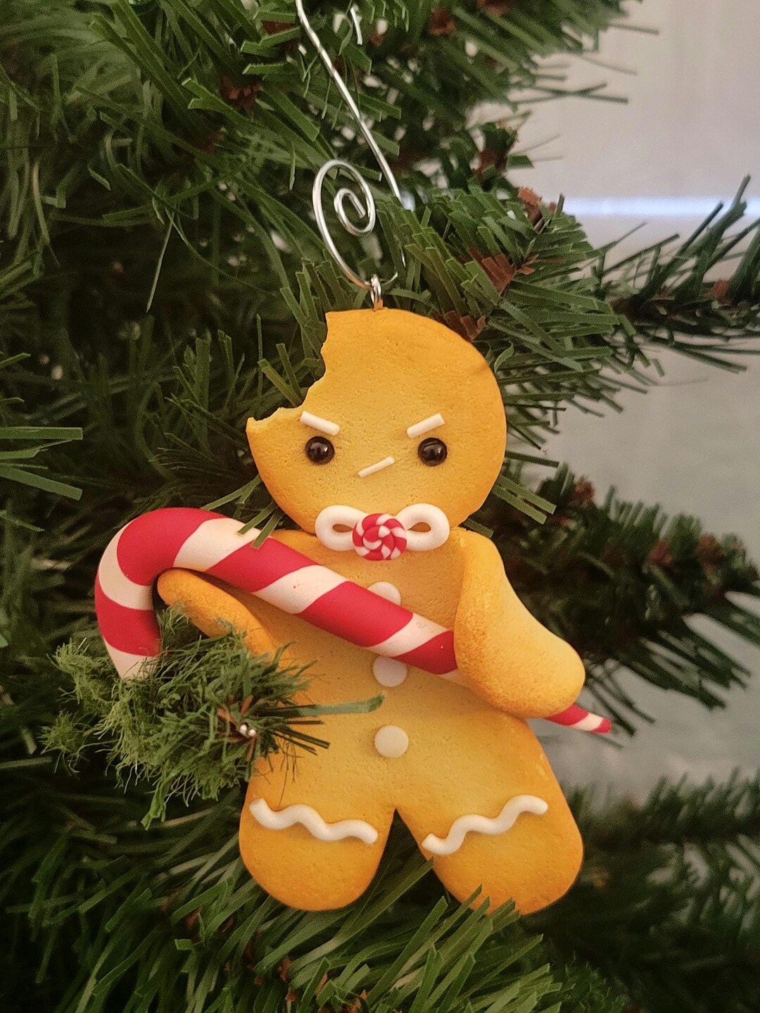 Handmade Angry Gingerbread Man Christmas Ornament | Polymer Clay ...