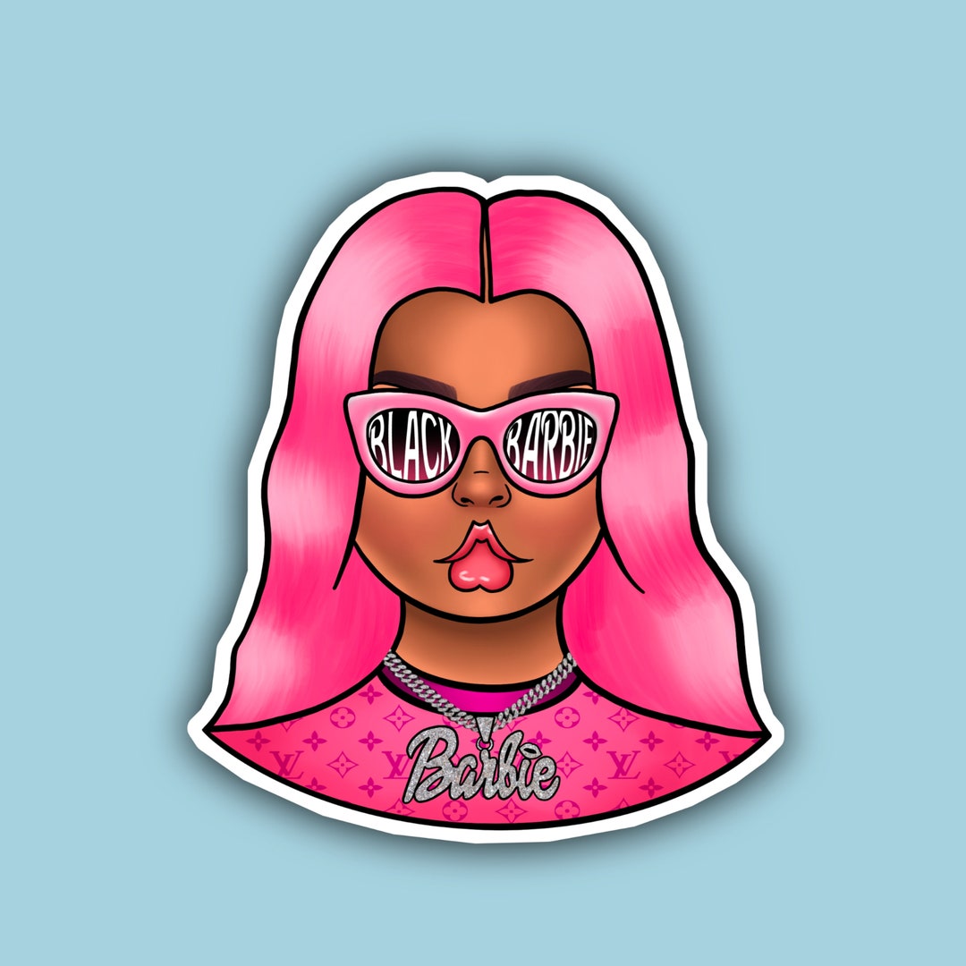 Black Barbie Sticker Laminated Sticker Black Girl Sticker - Etsy