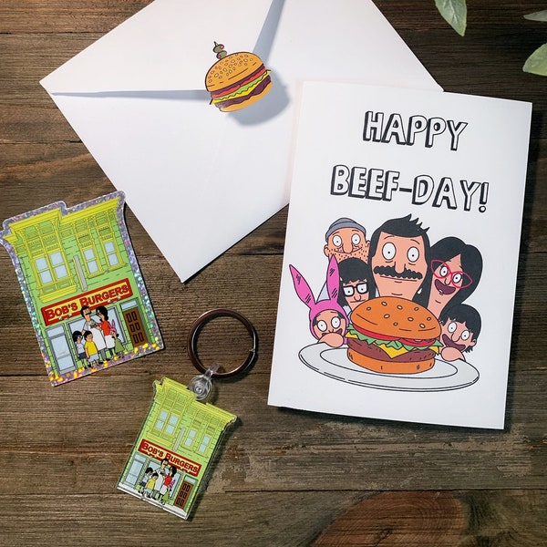 Burger Birthday Card - Etsy