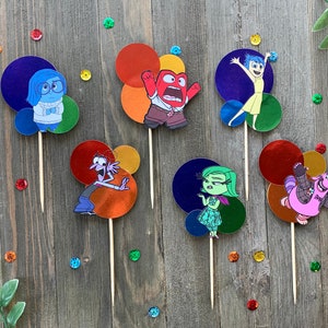 Inside Out Inspired Cupcake Toppers | Pick Between Anxiety or Bing Bong ...