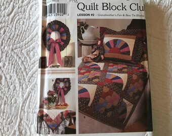 2000 Simplicity Quilt Block Club Sewing Pattern 9234 Lesson 2 ...