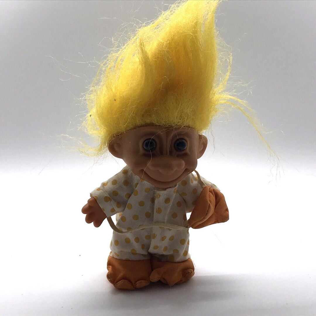 Russ Troll Doll Duck Costume Duck Bill Mask Yellow Hair- Vintage - Etsy