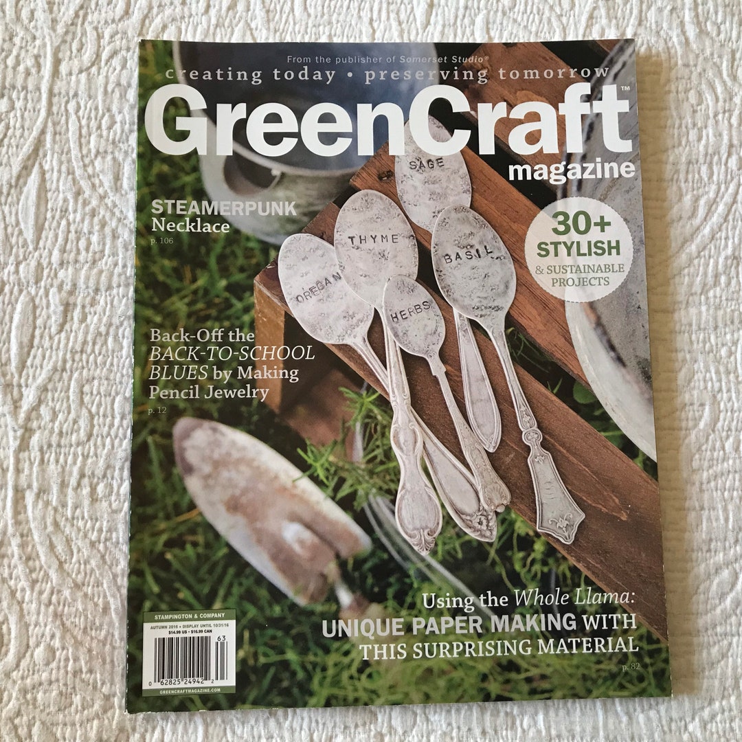 Green Craft Greencraft Magazine Autumn 2016 - Etsy
