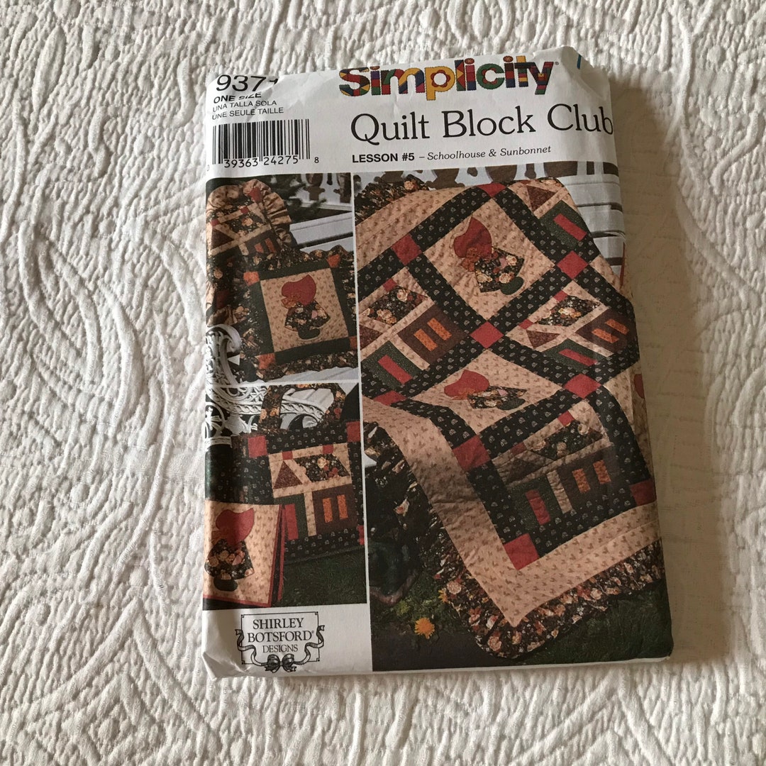 UNCUT!! Simplicity 9371 Sewing Pattern Quilt Block Club Lesson #5 ...