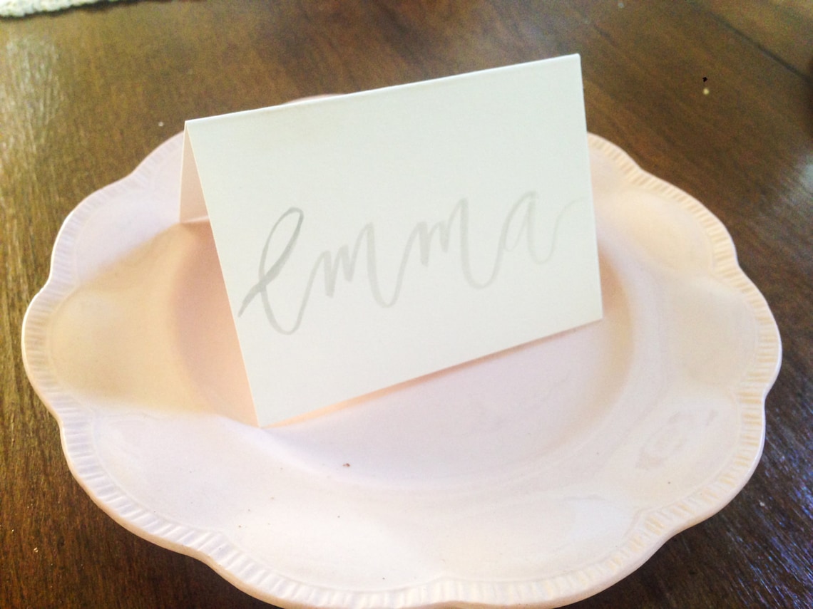 Hand Lettered Place Cards - Etsy